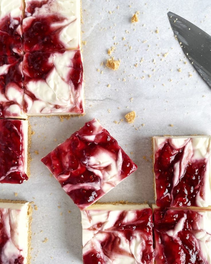No-Bake Raspberry Cheesecake Bars