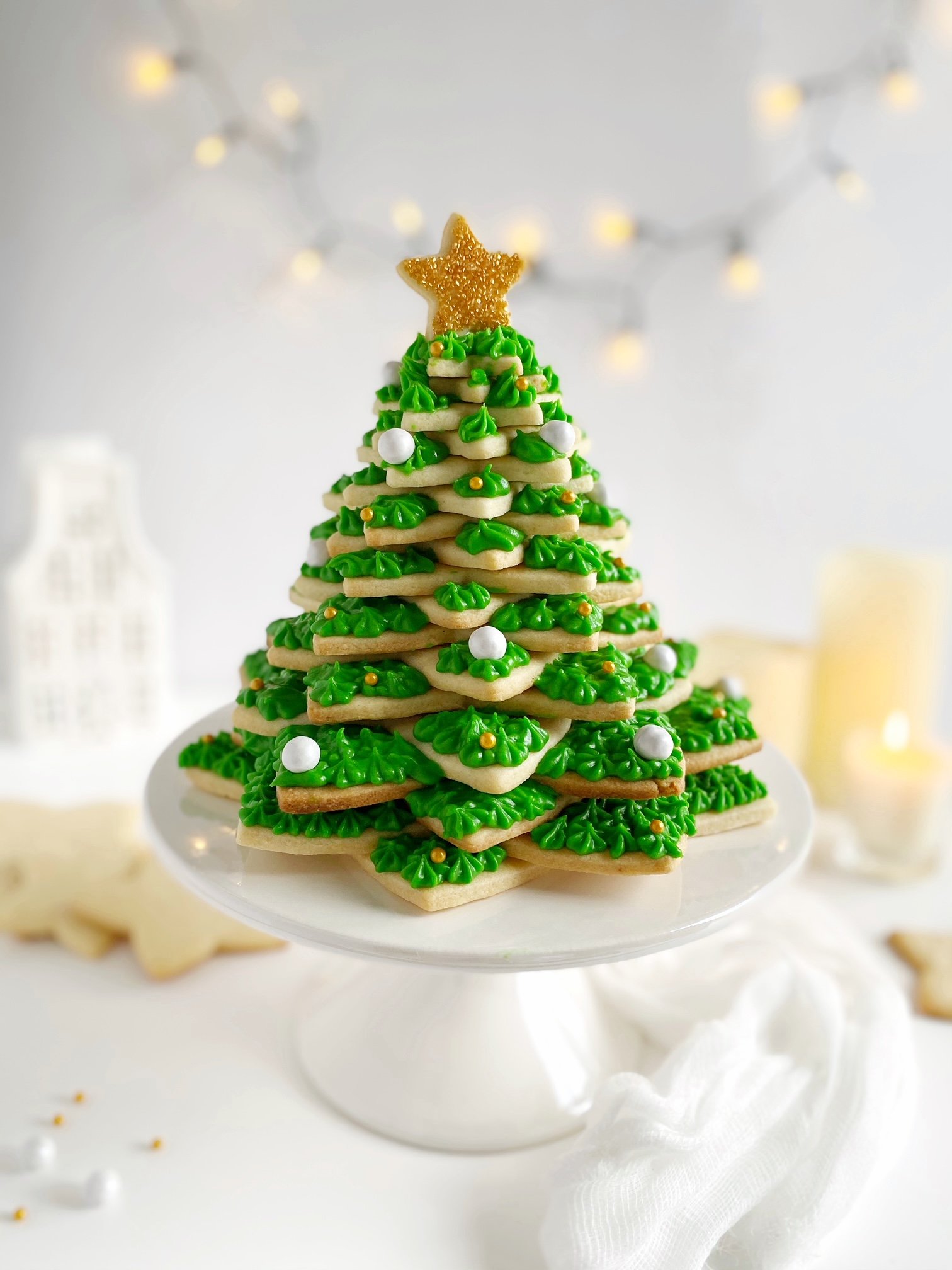 Stacked Christmas Tree Cookies