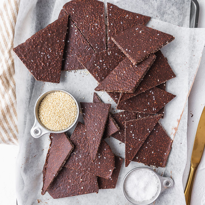 Easy Sesame Chocolate Bark Recipe (with tahini)