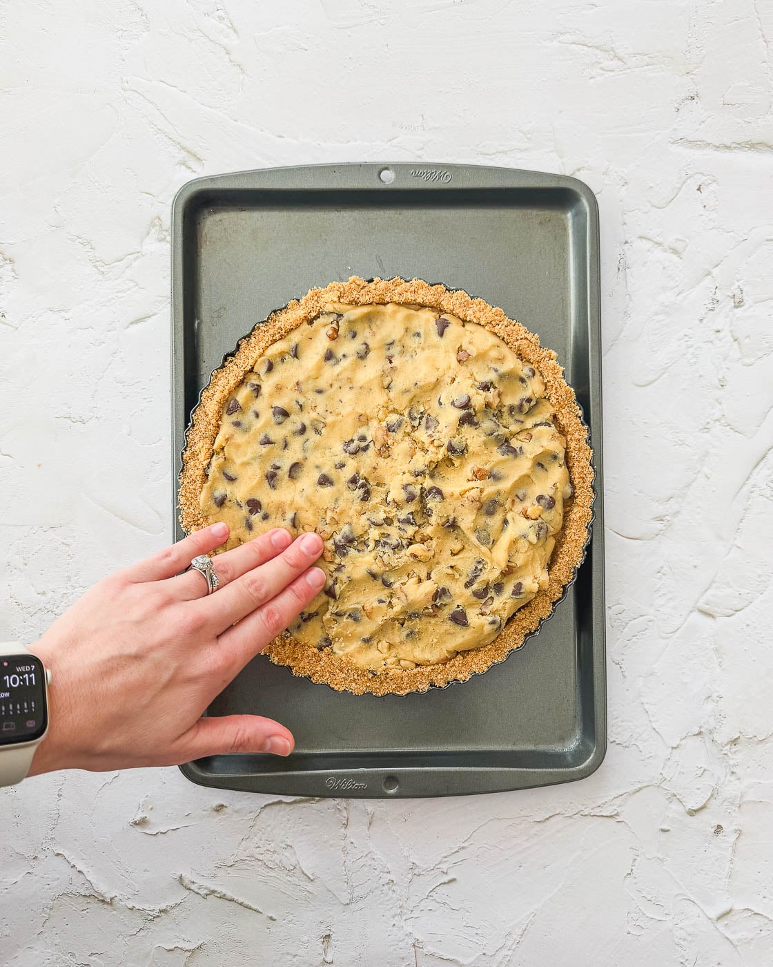 Best Chocolate Chip Cookie Pie with Graham Cracker Crust - Sweet Fix Baker