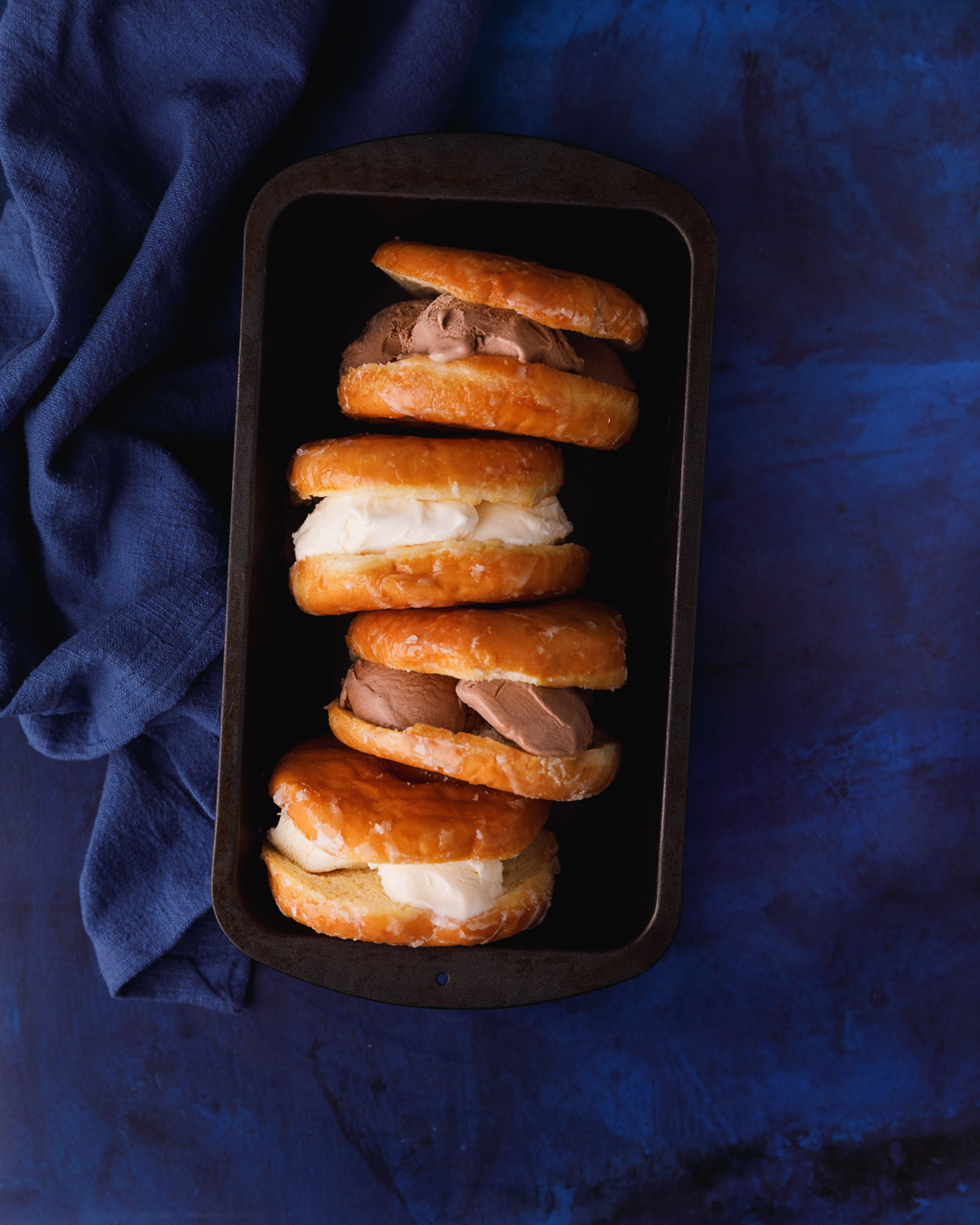 Easy Donut ice cream sandwiches (2 ingredients)