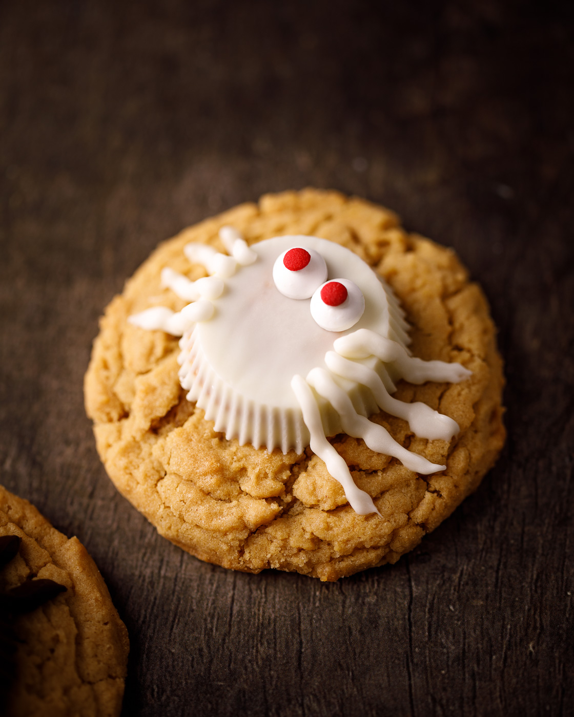 Chewy Halloween Peanut Butter Spider Cookie Recipe