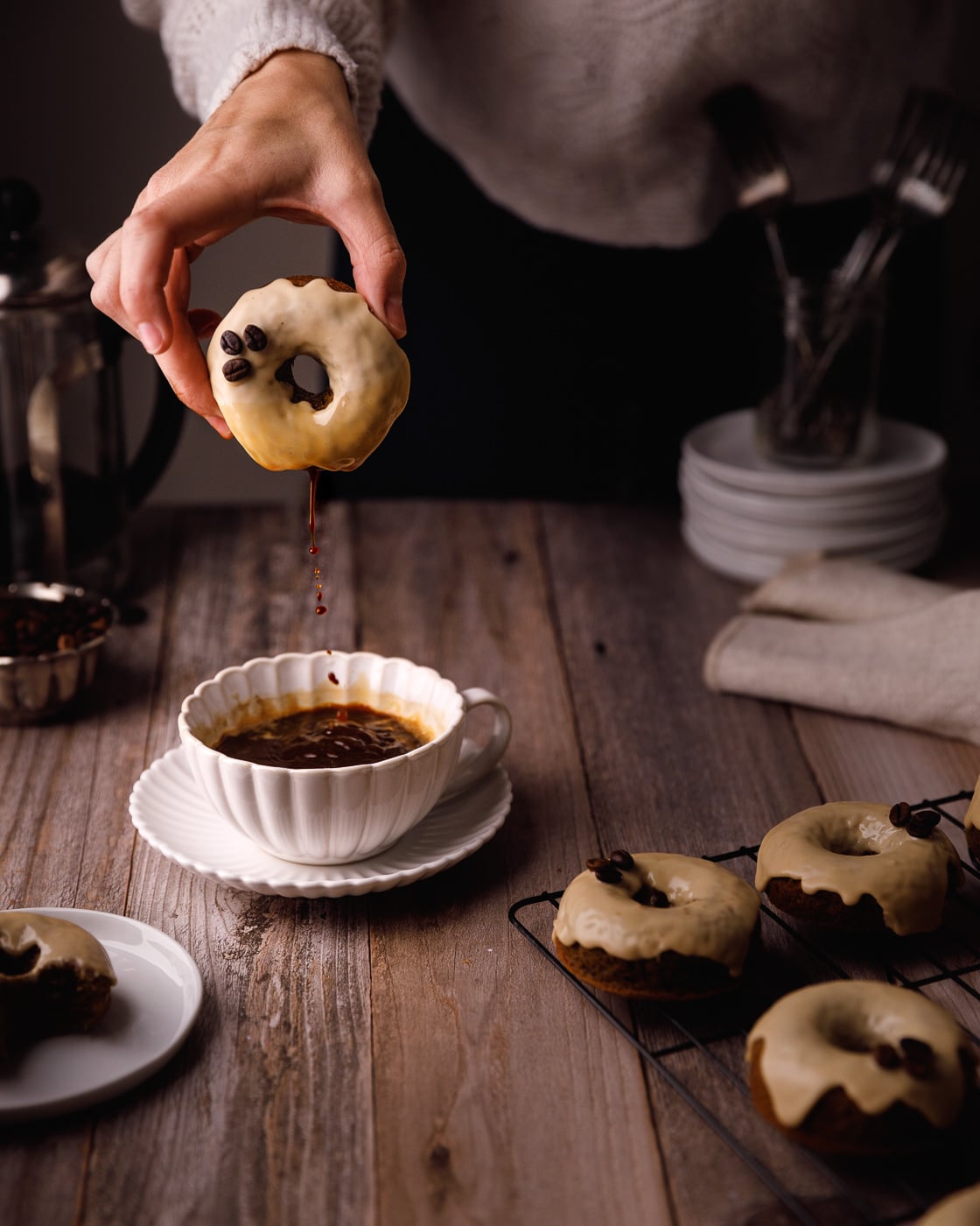 Simple Coffee Baked Donut Recipe with Coffee Glaze